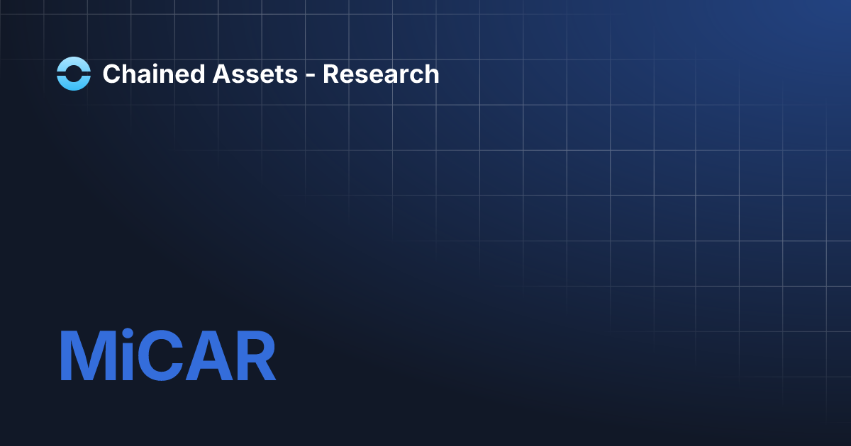 MiCAR | Chained Assets - Research