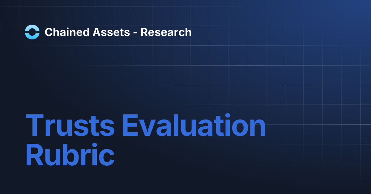 Trusts Evaluation Rubric | Chained Assets - Research